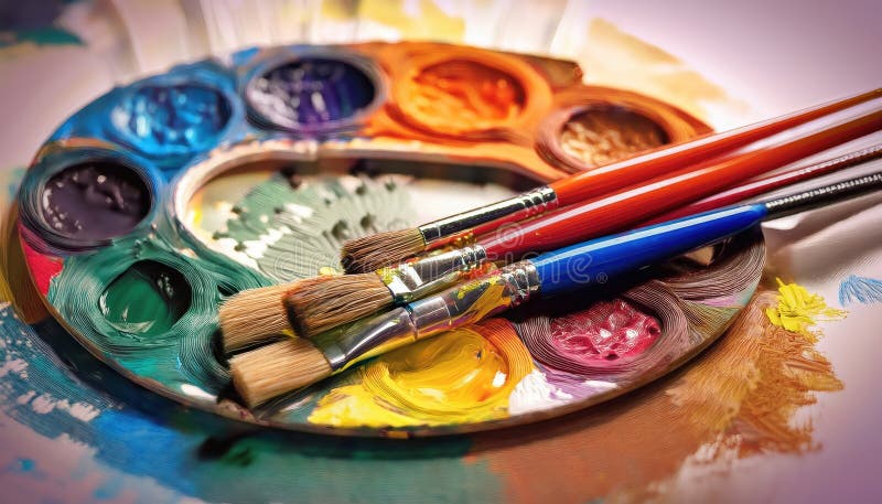 Creative Expression Nurtured with Vibrant Colors Stock Photo - Image of ...