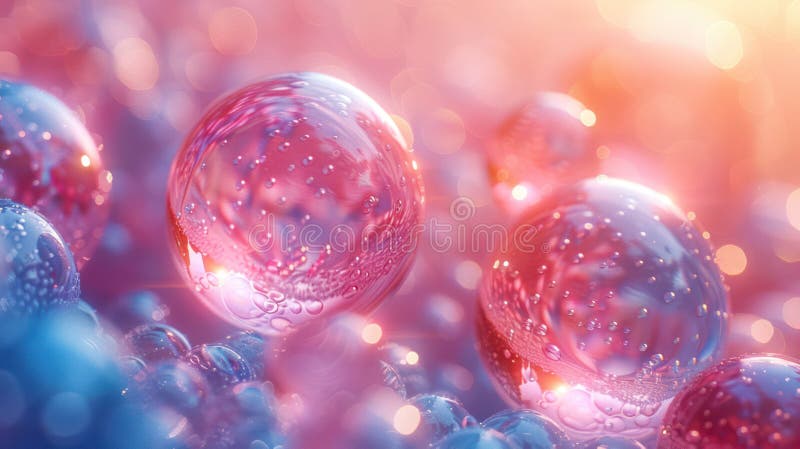 Colorful Bubble Abstract Background Render Stock Illustration ...