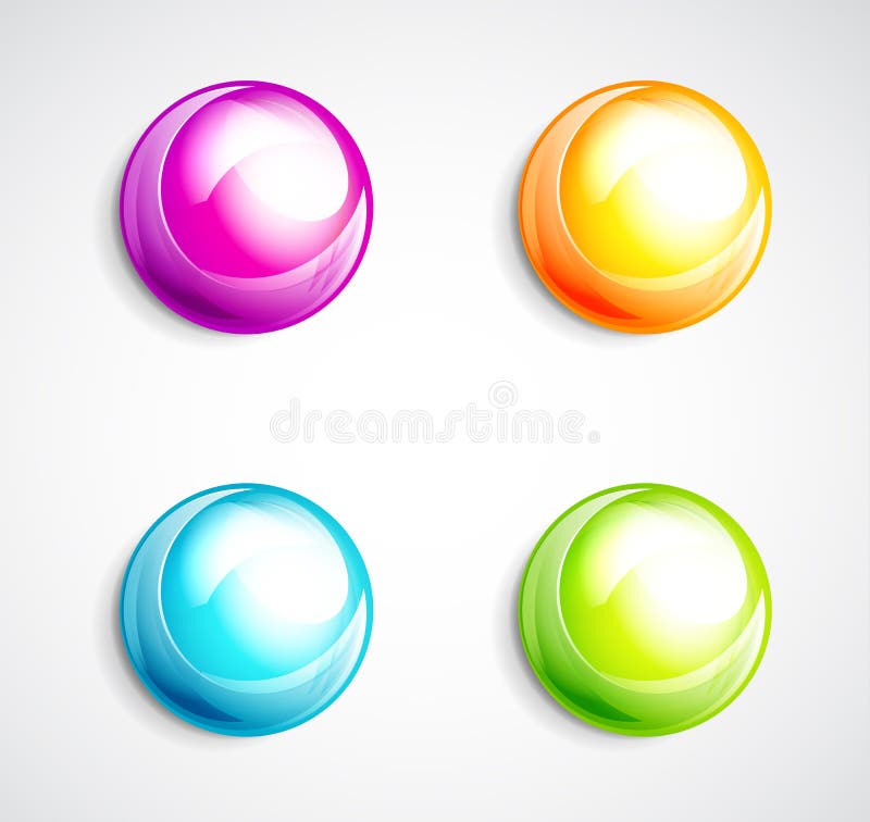 Colorful bubble buttons stock vector. Illustration of abstract - 28042800