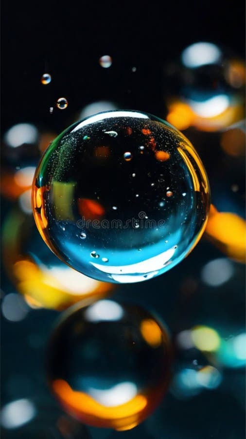 Colorful Bubble with Floating Bubbles Mobile Wallpaper Stock ...