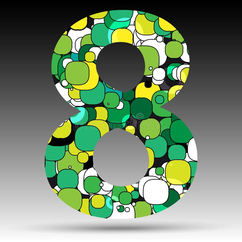 Colorful bubble number stock vector. Illustration of abstract - 102918229