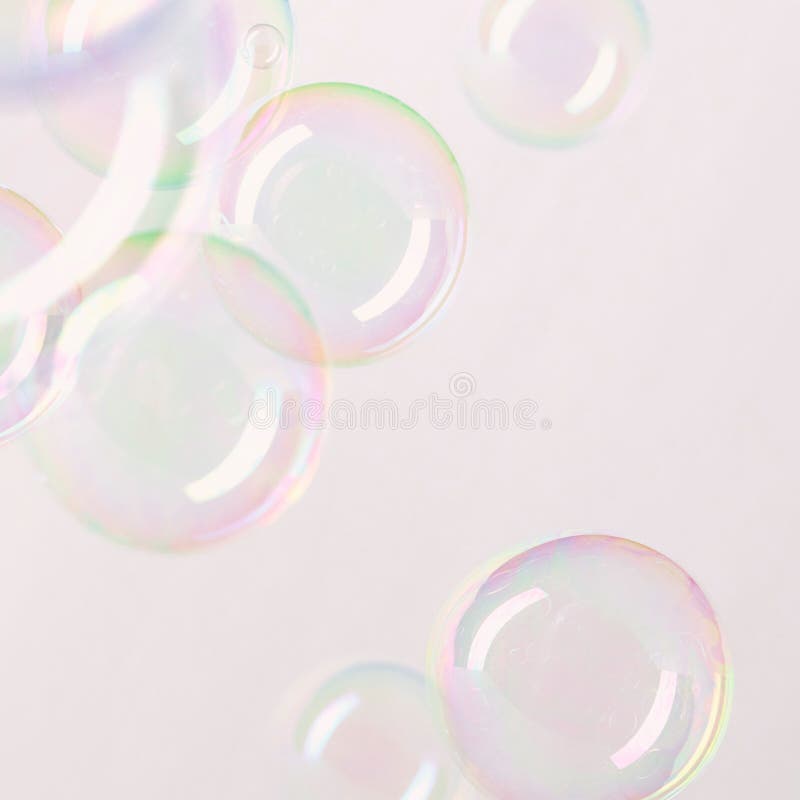 Colorful Bubble Pastel Pink Background Stock Photo - Image of foam ...