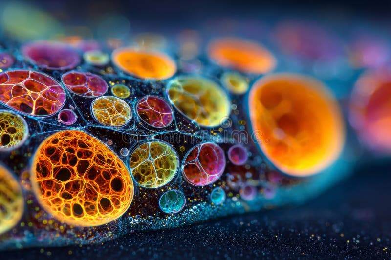 Colorful Bubbles Abstract Macro Photography Stock Illustration ...
