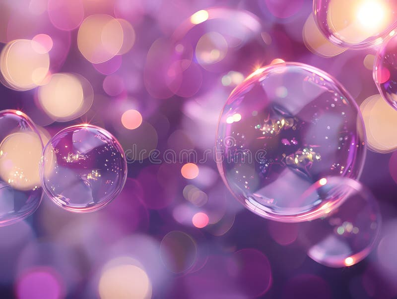 Colorful Bubbles with Blurred Light Effects Create Abstract Background Stock Illustration ...