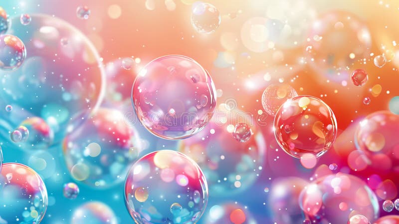 Colorful Bubbles Dancing in Sunlight Create a Magical Atmosphere of Joy ...