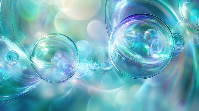 Colorful Bubbles Float Gracefully in a Soft, Dreamy Background ...
