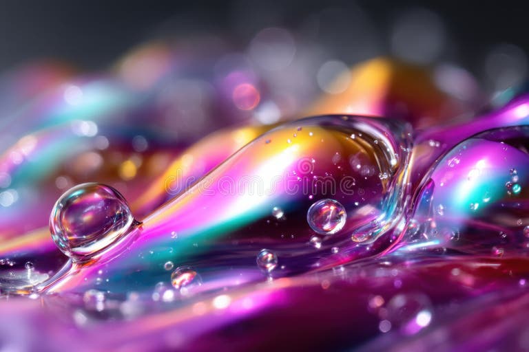Bubbles Reflecting Vibrant Colors and Light in Abstract Patterns Stock ...