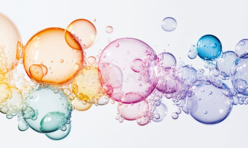Colorful Bubbles Floating in Air Creating a Vibrant Abstract Background ...