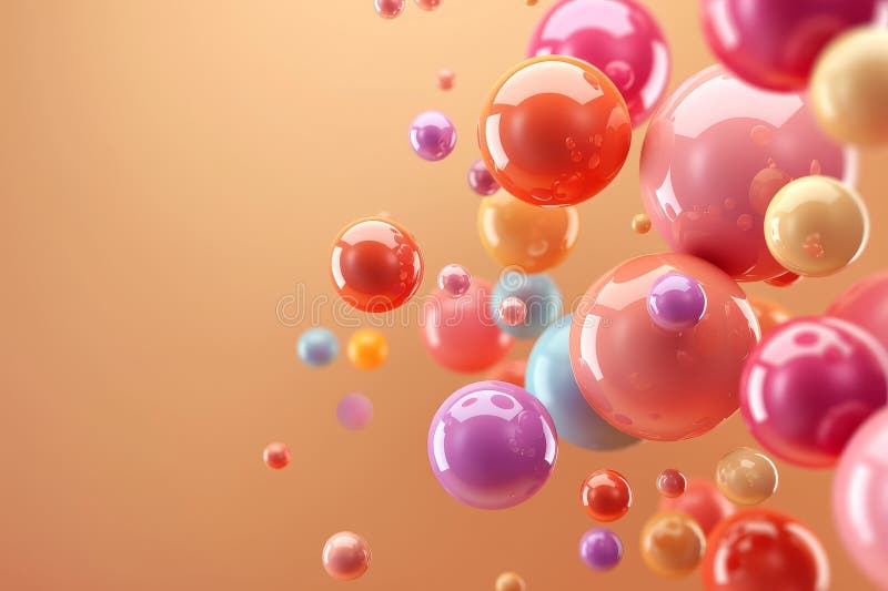 Colorful Bubbles Floating in the Air. Generative AI Stock Illustration - Illustration of airy ...
