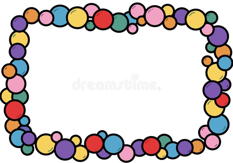Bubble border clipart stock vector. Illustration of pattern - 367278885