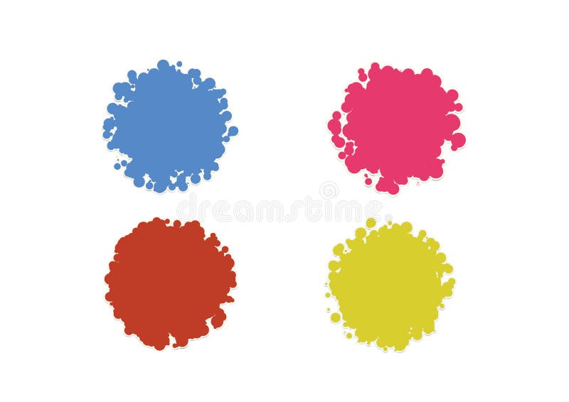 Colorful Bubbles Isolated Empty Blank Tag Sticker Label Vector Set ...