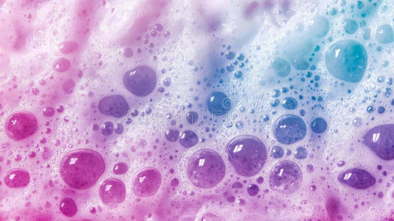 Colorful Bubbles in Lather Foam Texture Background Stock Illustration ...