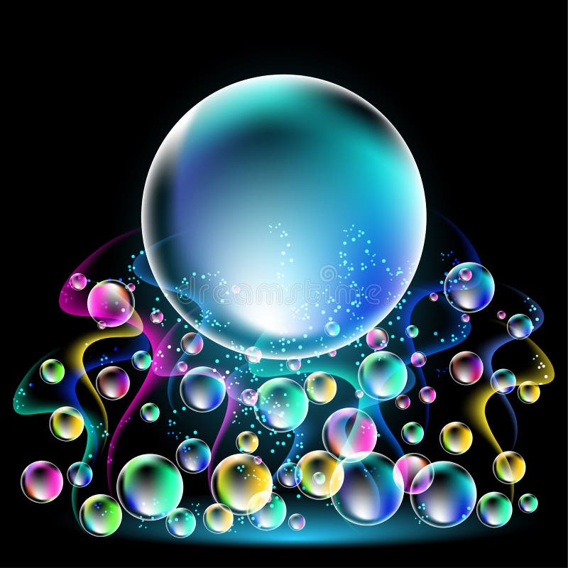 Colorful bubbles stock vector. Illustration of effect - 66732768
