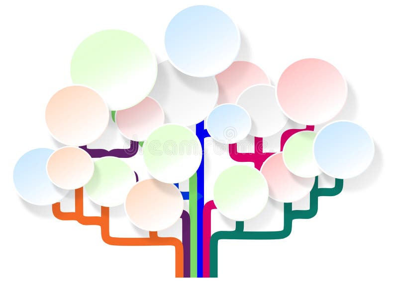 Colorful Bubbles on the Tree for Your Text Stock Illustration ...