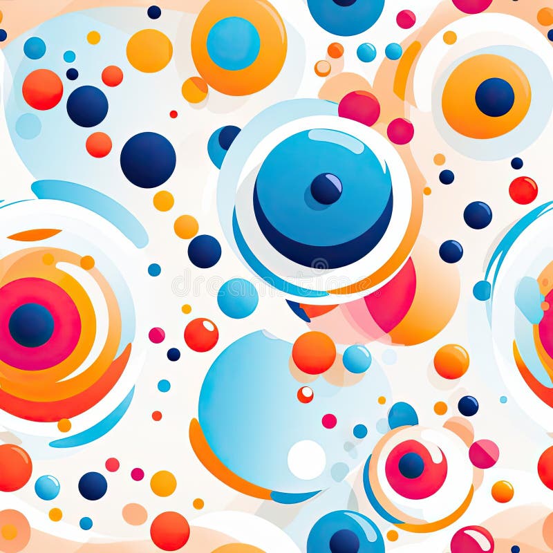 Colorful Bubbly Pattern with Circles and Bubbles (tiled) Stock ...