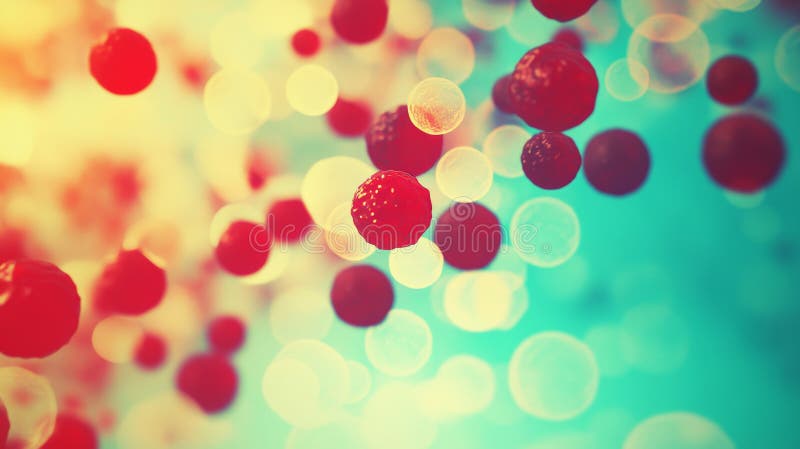 Colorful, Bubbly Raspberry Image with an Abstract Style Stock Image ...