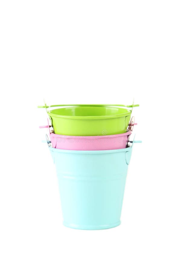 Colorful buckets stock photo. Image of antique, colorful - 57573912