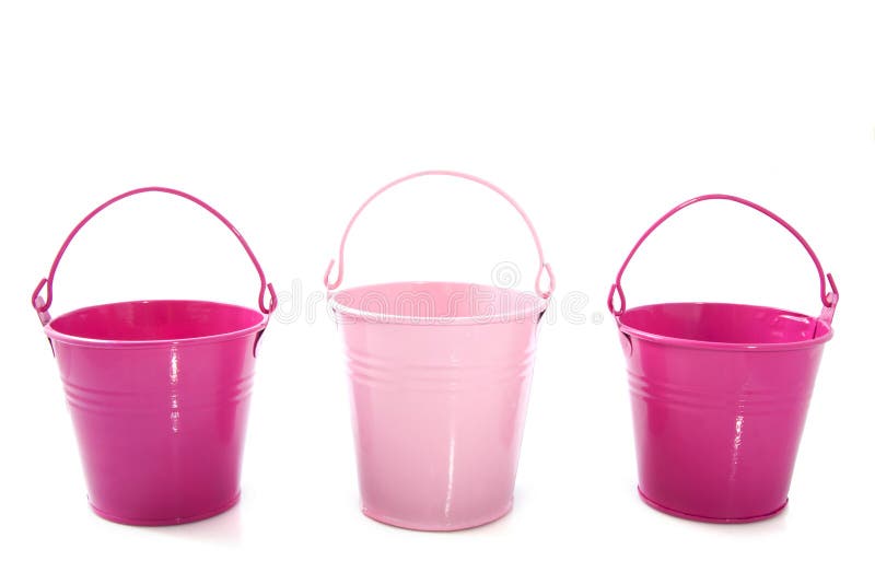 Colorful buckets stock image. Image of yellow, color - 19843999