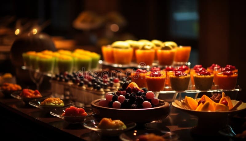 A Colorful Buffet of Fresh Fruit, Dessert, and Gourmet Indulgence ...