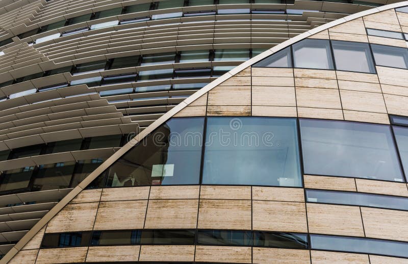 Colorful Building, Abstract Geometric Architectural Pattern and ...