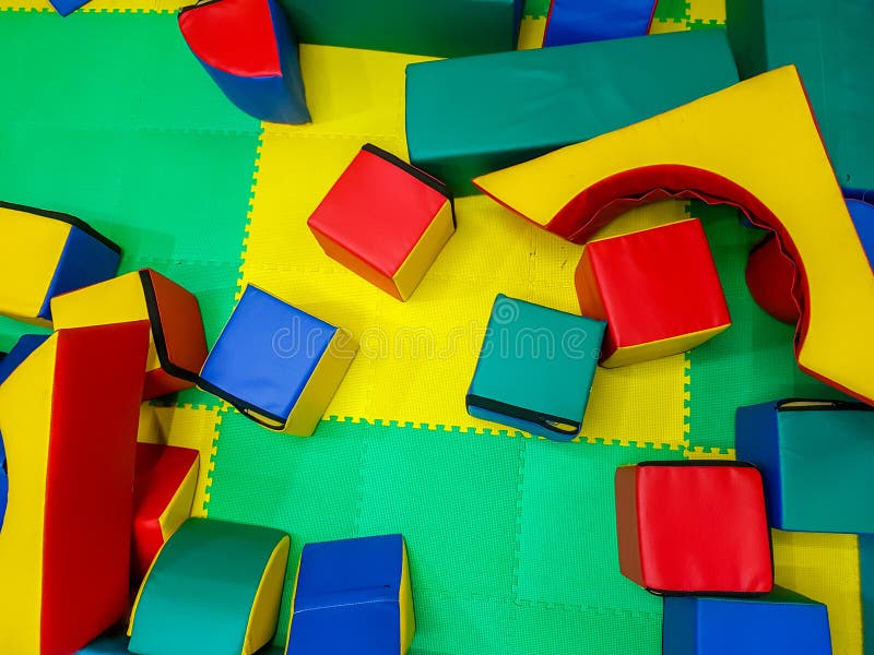 Colorful Building Blocks. Children Toys for Creativity Stock Photo ...