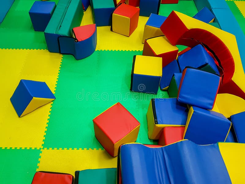 Colorful Building Blocks. Children Toys for Creativity Stock Photo ...