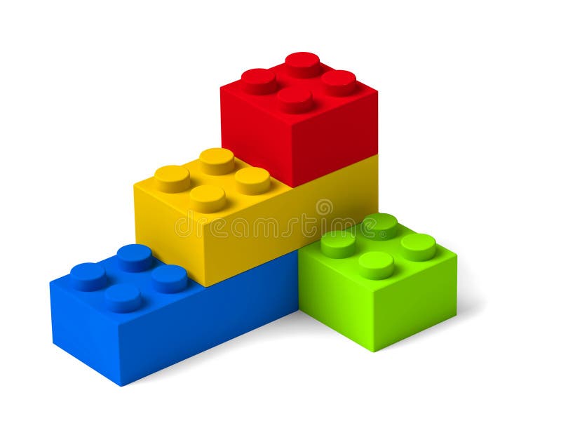 Colorful Building Blocks Top View Stock Illustration - Illustration of ...