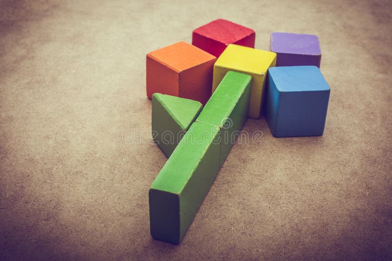 Colorful Building Blocks Form a Flower Stock Photo - Image of childhood ...