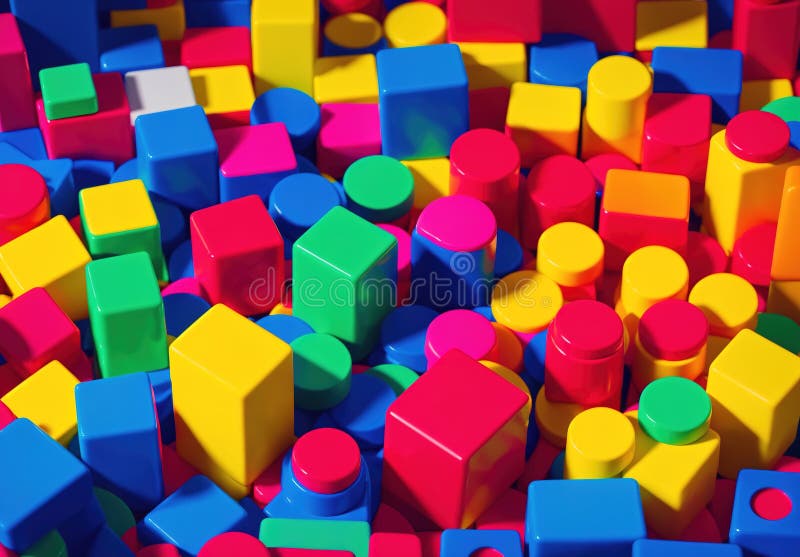 Colorful Building Blocks stock photo. Image of generated - 313725390