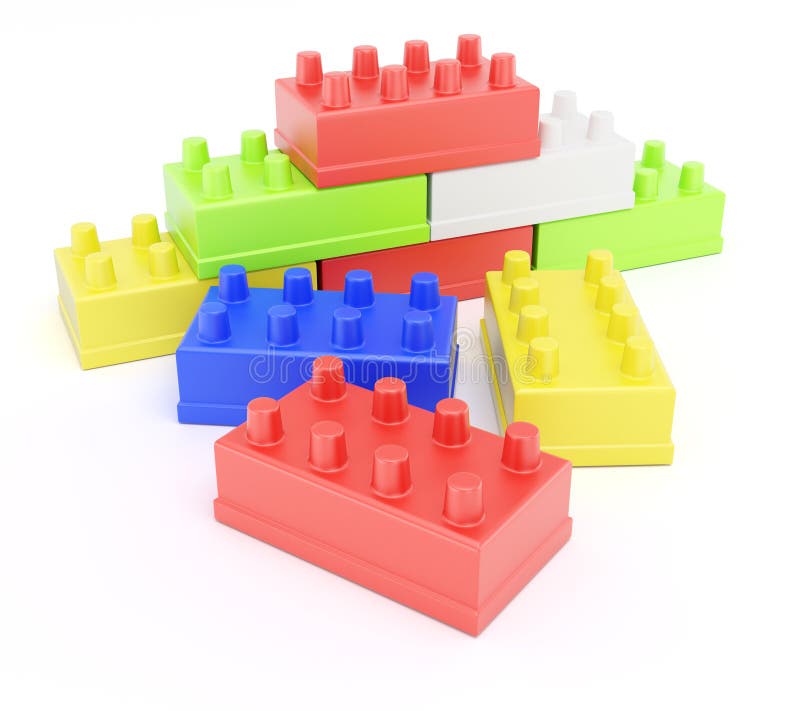 Colorful building blocks stock illustration. Illustration of blocks ...