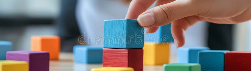 Colorful Building Blocks Showcase Creativity and Imagination in Play ...