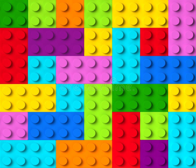 Colorful Building Blocks Top View Stock Illustration - Illustration of ...