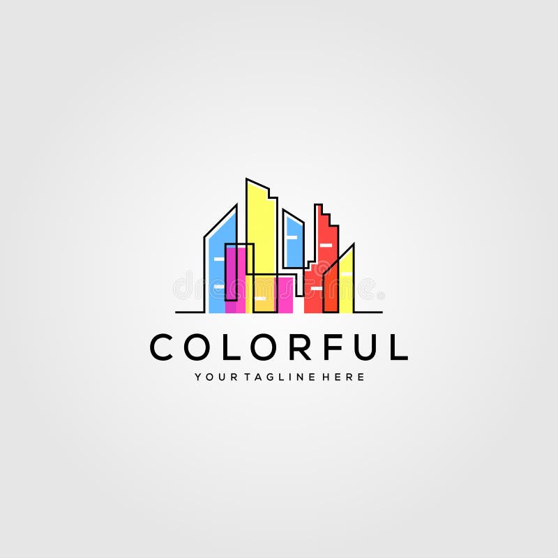 Colorful Building Logo Stock Illustrations – 11,656 Colorful Building ...