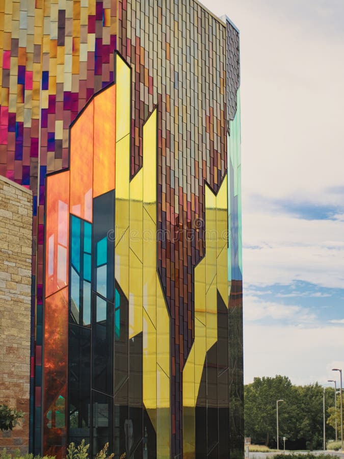 Colorful Building of the Museum of Prairie Fire Editorial Photography ...