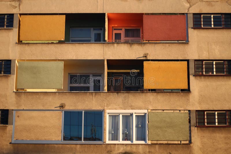 Colorful building stock photo. Image of windows, colour - 65084098