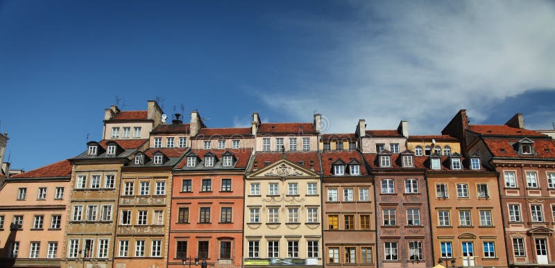 Colorful buildings stock image. Image of market, color - 24713849