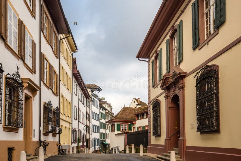 Colorful Buildings in the Old Town of Basel Stock Photo - Image of ...