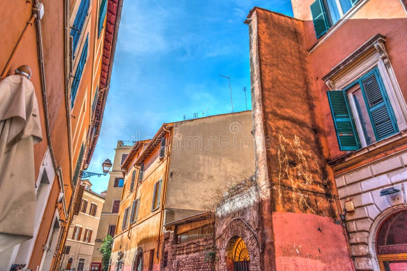 Colorful buildings in Rome stock photo. Image of international - 106153888