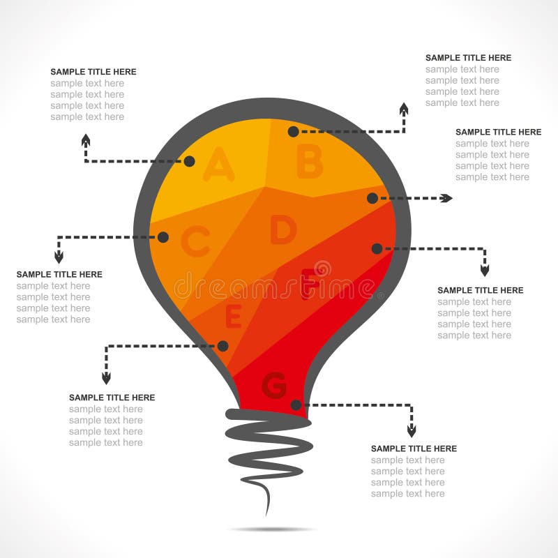 Colorful Bulb Info-graphics Design Vector Stock Vector - Illustration ...