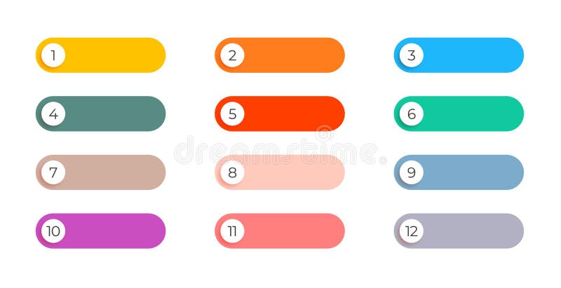 Colorful Bullet Points Element for Business Headline Stock Vector ...