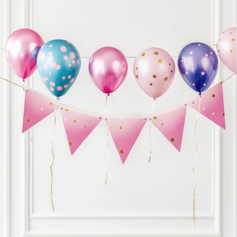 A Colorful Bunch of Balloons Tied Together with a String, Perfect for ...