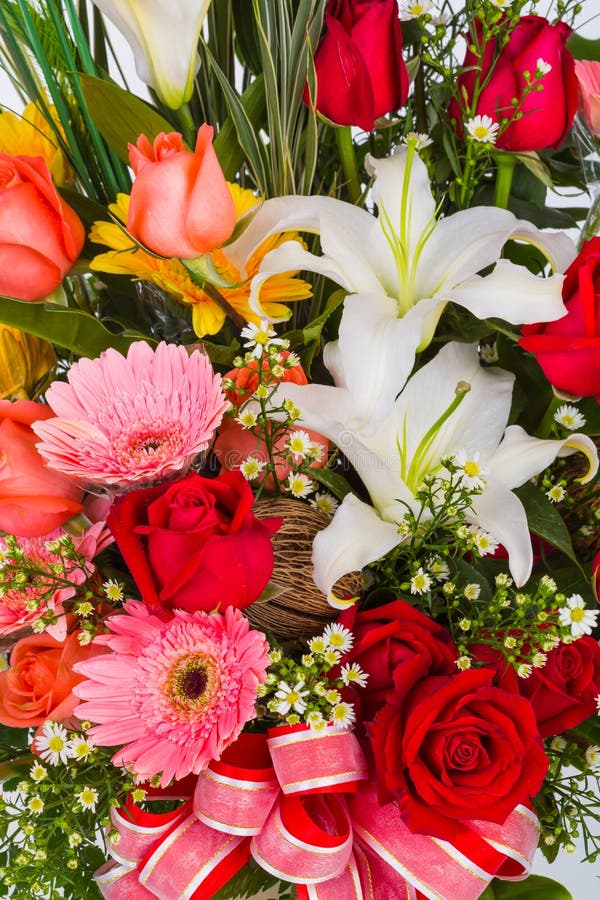 Colorful Bunch of flowers stock image. Image of beautiful - 52997619