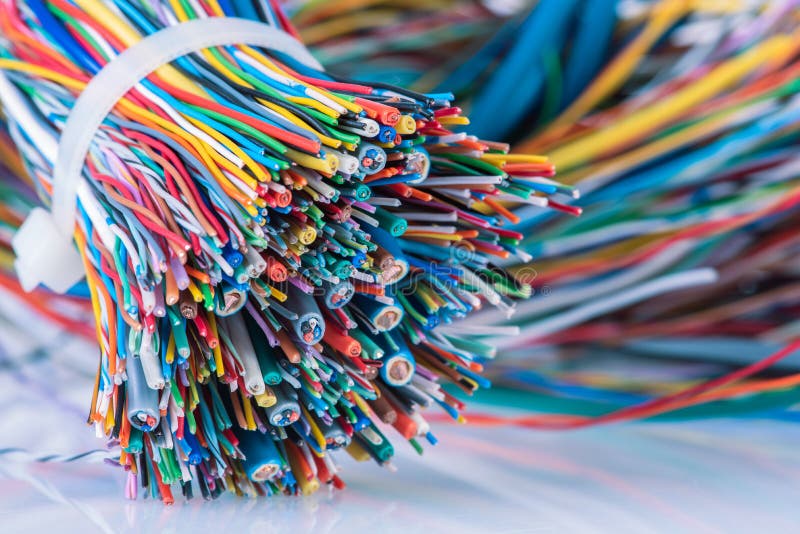 Colorful Bundle of Copper Electrical Cable Wire Stock Photo - Image of ...