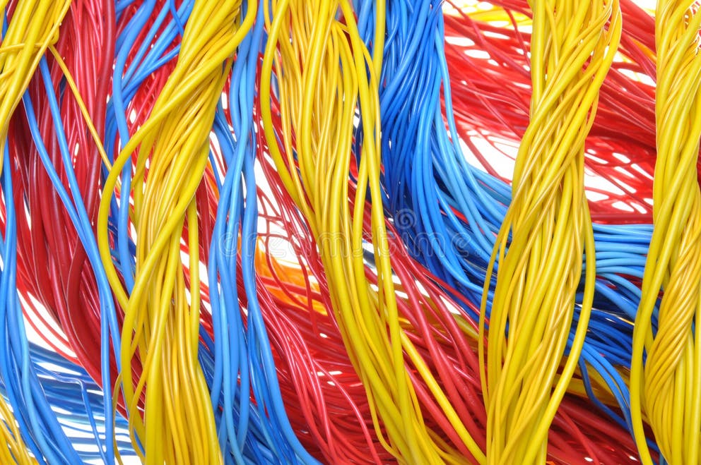 Colorful bundles of cables stock photo. Image of industry - 30700498