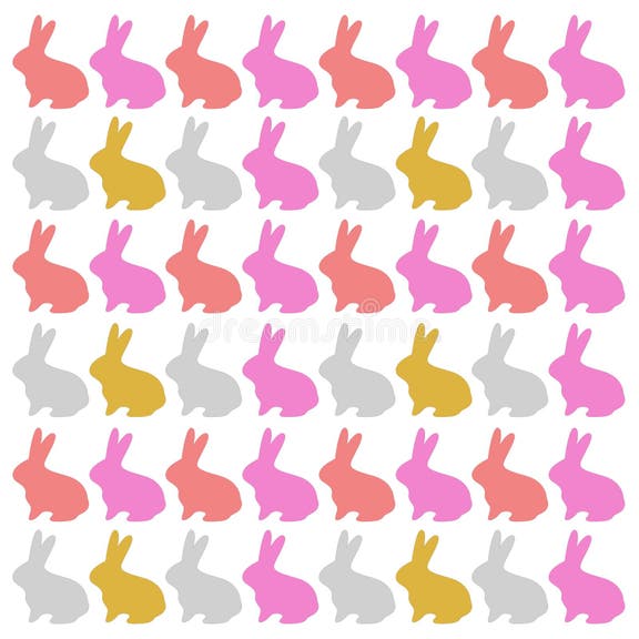 Colorful Bunnies Design Pattern Stock Vector - Illustration of ...