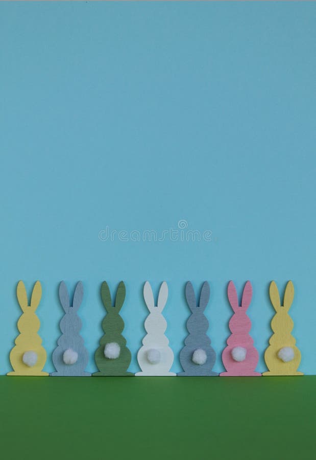 Colorful bunnies stock photo. Image of celebrate, white - 176853094