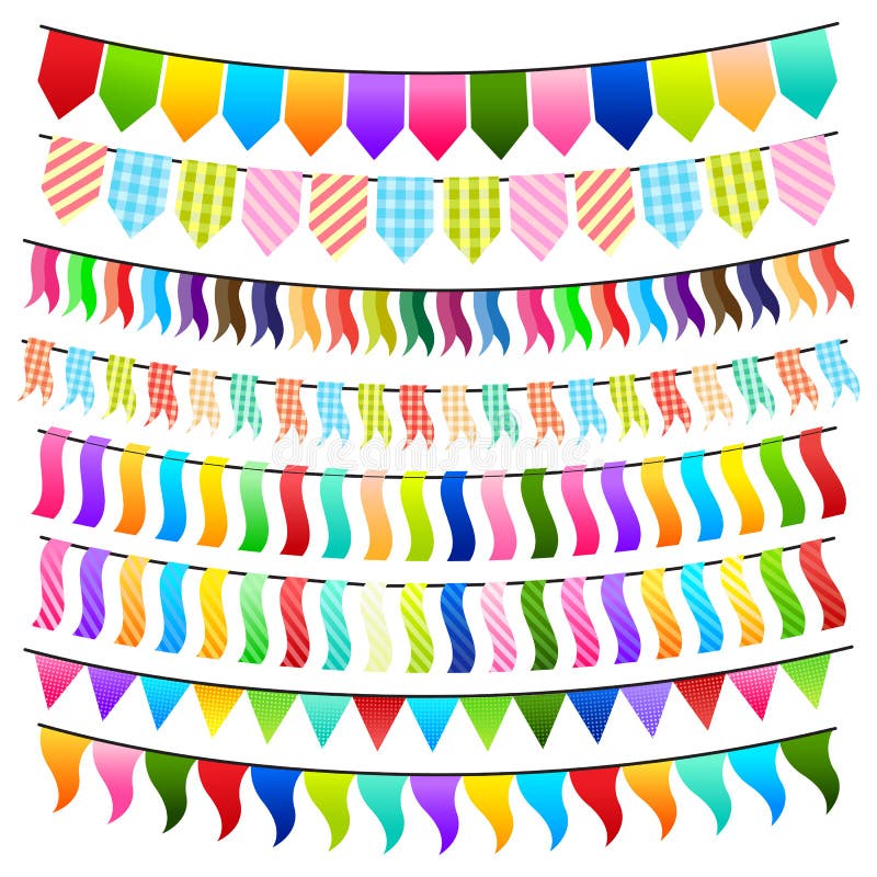 Colorful Bunting stock illustration. Illustration of enjoyment - 28460233