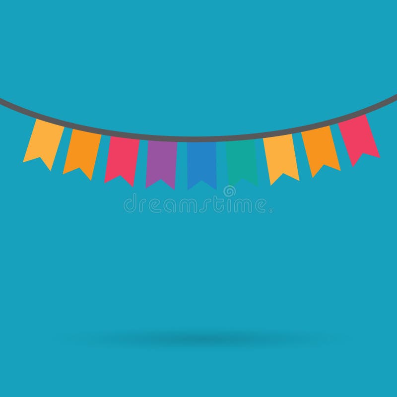 Colorful bunting flags stock vector. Illustration of icon - 169294060