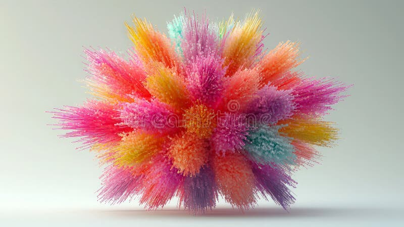 Colorful Burst, Abstract Art, Studio Shot, Plain Background, Design ...