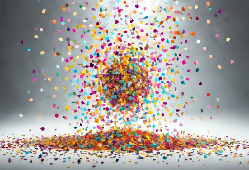Colorful Burst Confetti Background Colours Explosion Birthday Party ...